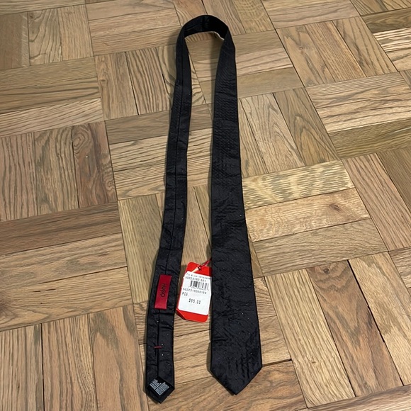 HUGO | Accessories | Hugo Boss Glitter Black Tie Nwt Skinny Tie | Poshmark